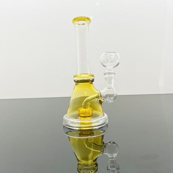 Waterpipe 7 Inch - Mini Beaker Color Base With Showerhead Perc - Assorted