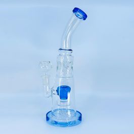 Waterpipe 10" Inch With Ice Pincher Bubble Cone Perc