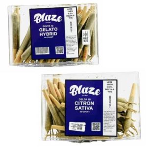 Blaze Delta 10 Pre-roll 50 Count Per Box New Barcode